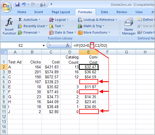 Understanding Preventing Excel DIV 0 Errors Productivity Portfolio