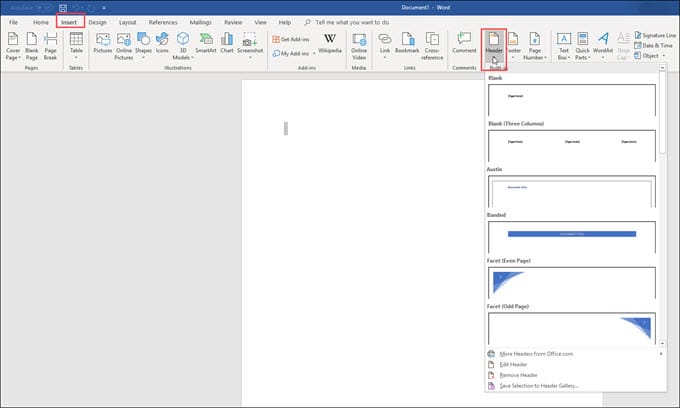 Header Templates For Word